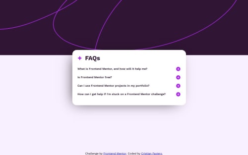 Faq accordion main solution with html, css and js coding challenge solution