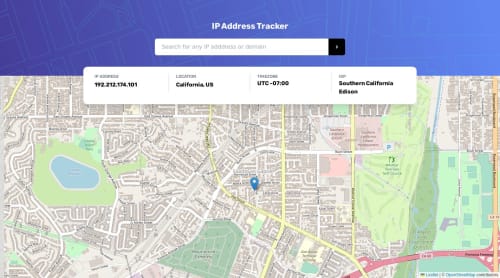 Frontend Mentor | NextJS, Typescript, LeafletJS, Geolocation API coding challenge solution