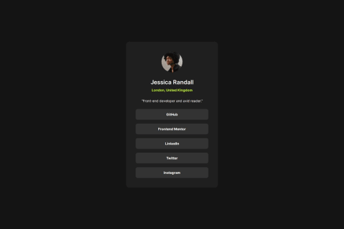 Frontend Mentor | Social Links Profile using Bun + Tailwind CSS coding ...