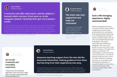 Frontend Mentor | Testimonials Grid Section Using HTML and CSS coding ...