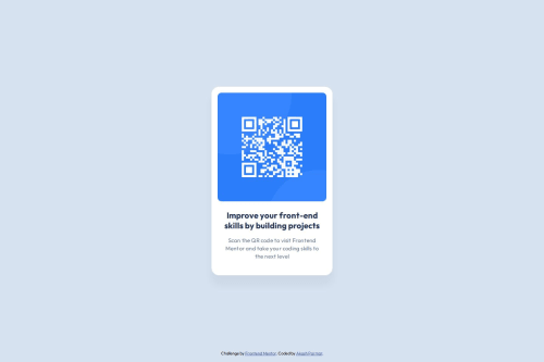 Qr code component using HTML5 semantic Tags & Css coding challenge solution