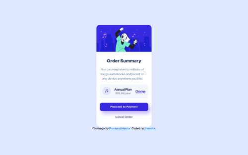 order-summary-component-main coding challenge solution | Frontend Mentor