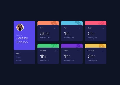 Frontend Mentor | time-tracking-dashboard coding challenge solution