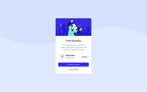 Frontend Mentor | Order summary component with HTML and CSS coding challenge solution