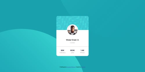 Responsive profile card using flexbox & CSS Grid coding challenge solution
