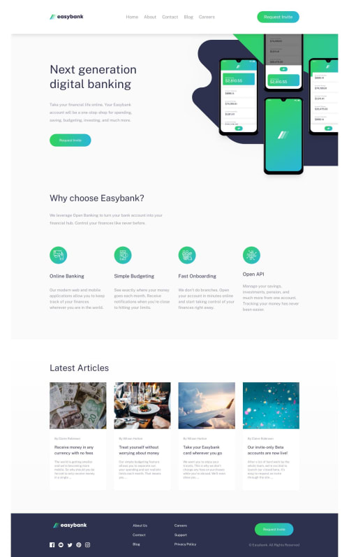 Responsive landing page built with Tailwind css coding challenge solution