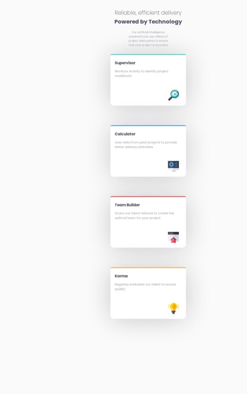 Frontend Mentor | Four cards coding challenge solution