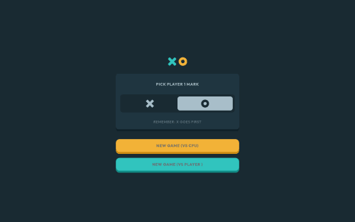 Frontend Mentor | Tic Tac Toe with React & Vite coding challenge solution
