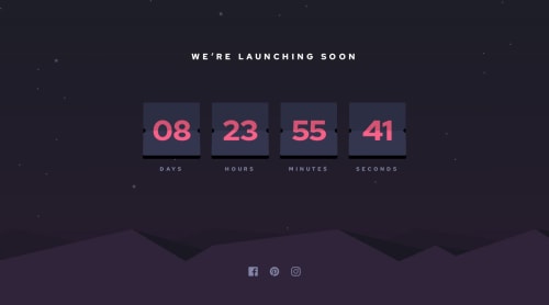 Frontend Mentor Launch Countdown Timer React Css Animation Perspective Coding Challenge