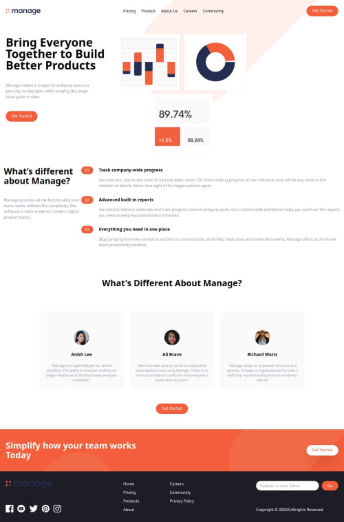 Frontend Mentor | Responsive Landing Page using TailwindCSS coding challenge solution