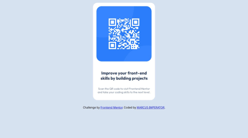 QR page using HTML and CSS coding challenge solution