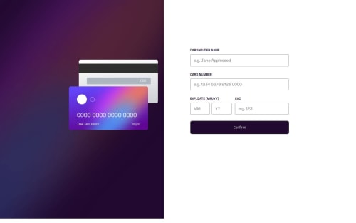 Frontend Mentor | Interactive card details coding challenge solution