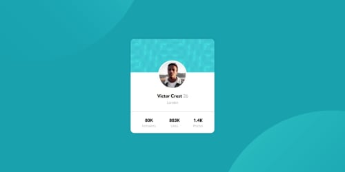 Frontend Mentor | Profile card component 🟦 [ CSS + Flexbox ] coding challenge solution