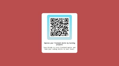 Qrcode component using css flex coding challenge solution | Frontend Mentor