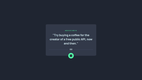 Frontend Mentor Advice Generator App Using Next Js And Tailwind Css