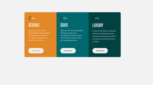 3- column preview card using HTML and CSS coding challenge solution | Frontend Mentor