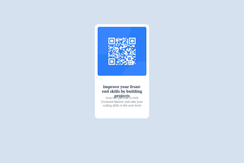 Creating a responsive qr code website coding challenge solution