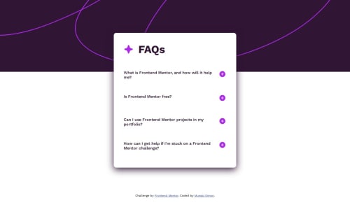 Frontend Mentor Faq Accordion Using Html Css And Javascript Coding 7346