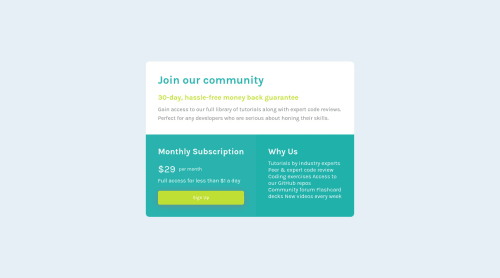 Frontend Mentor | Single Price Grid with HTML and CSS (Grid) coding challenge solution