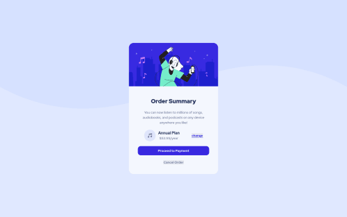 order-summary-card with Html and css coding challenge solution