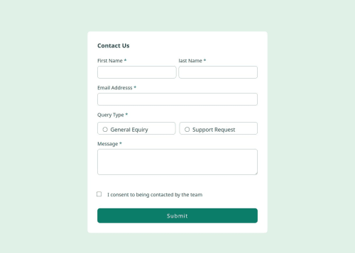 Using HTML, CSS, and JavaScript to Solve This Form coding challenge solution | Frontend Mentor