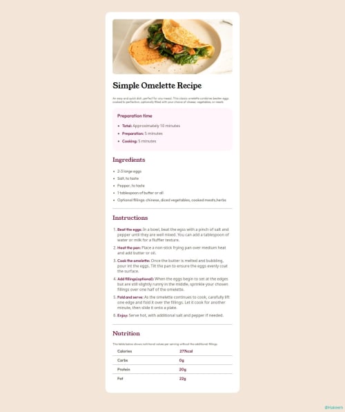 Frontend Mentor | Recipe page using HTML and CSS coding challenge solution