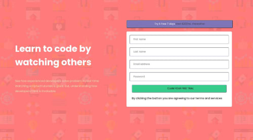 Form built with grid and flexbox coding challenge solution | Frontend Mentor