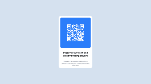 QR-component done using HTML/CSS coding challenge solution