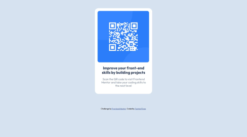 QR Code Component Using HTML And CSS coding challenge solution | Frontend Mentor