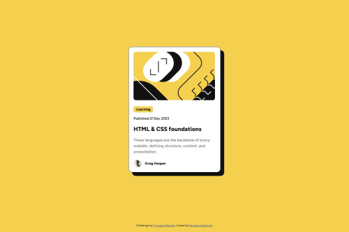 Frontend Mentor Preview Card Using Html Css Flexbox Coding