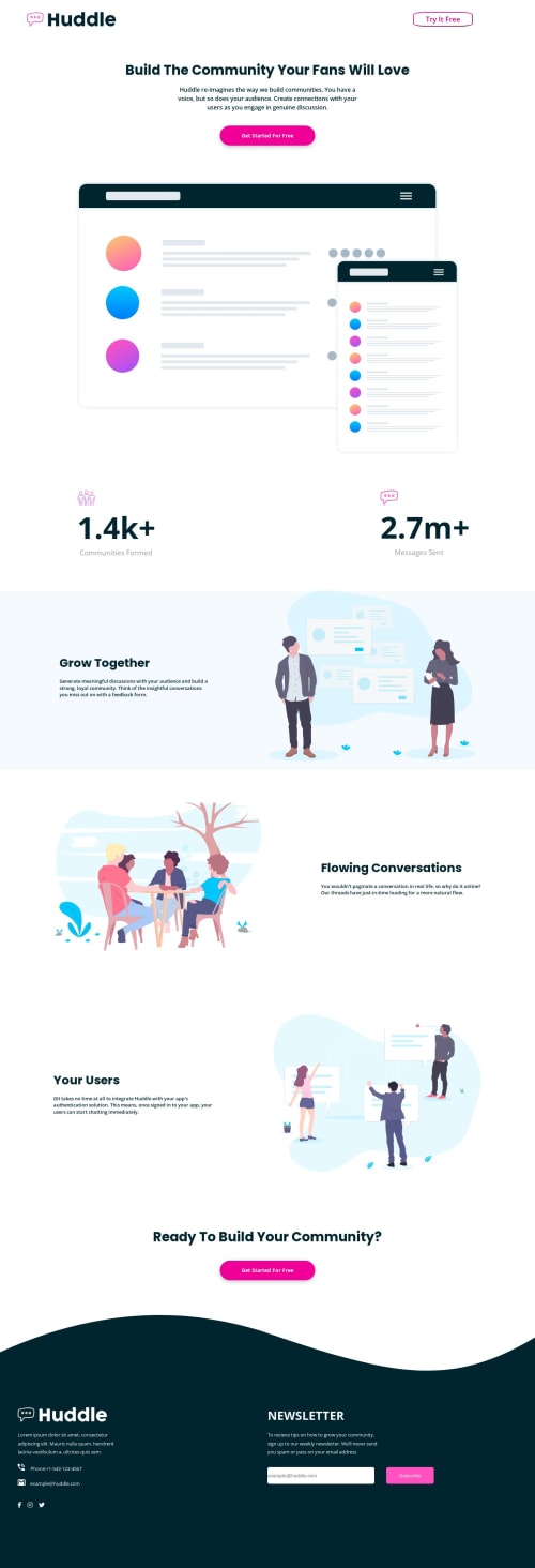 Frontend Mentor | Responsive Landing page using css flex and semantic tags coding challenge solution