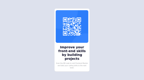 Frontend Mentor | Responsive QR card made using Html, Css and Bootstrap. coding challenge solution