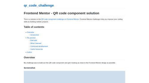 Frontend Mentor | HTML and CSS QR code Challenge coding challenge solution