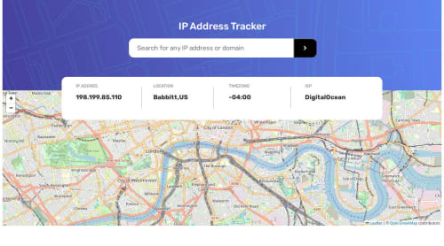 IP Address Tracker coding challenge solution