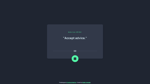 Frontend Mentor Advice Generator App Using Html Css Js And