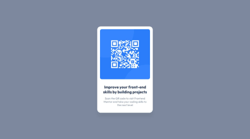 QR Code Component using HTML and CSS only coding challenge solution