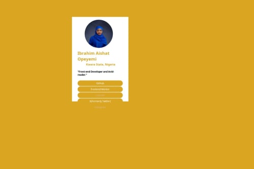 SOCIAL LINK PROFILE SOLUTION USING HTML & CSS. coding challenge solution