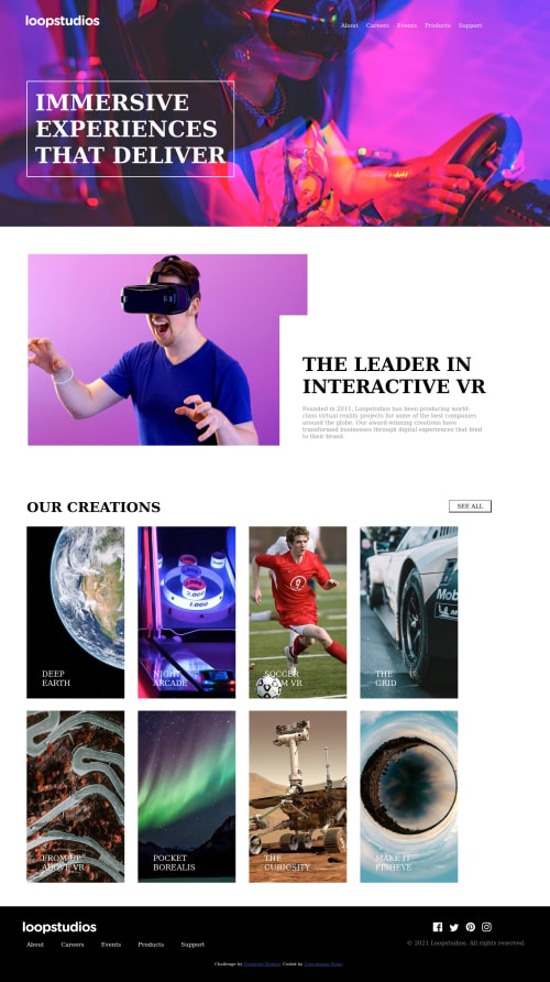 Frontend Mentor | loopstudios-landing-page coding challenge solution