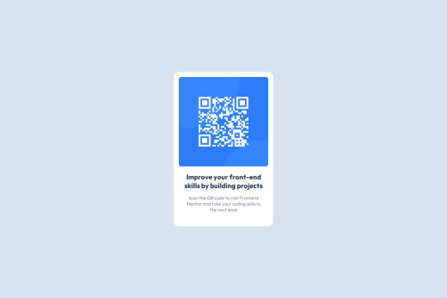 QR code component using Vanilla HTML & CSS coding challenge solution | Frontend Mentor