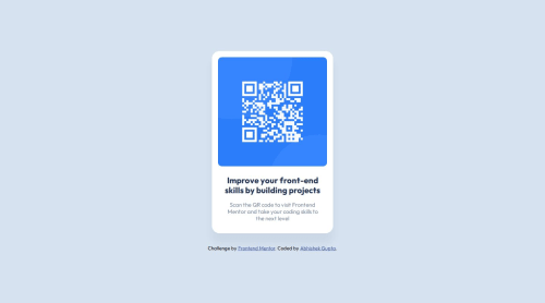 Responsive QR components using HTML, CSS coding challenge solution