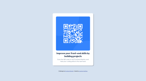 QR Code Component using HTML and CSS coding challenge solution