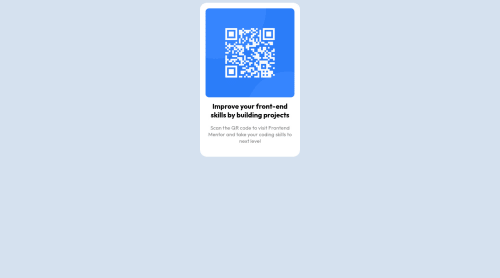 QR code component using basic HTML and CSS coding challenge solution