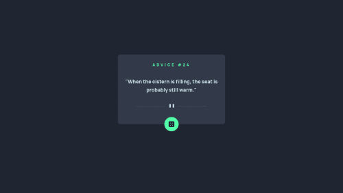 Advice generator using HTML, CSS, JavaScript coding challenge solution ...