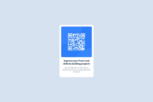 Responsive QR code component using Tailwind CSS coding challenge solution | Frontend Mentor