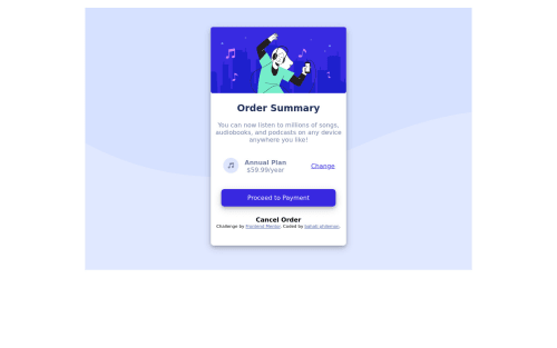 Frontend Mentor | Order summury mobile first using HTML, CSS, Flexbox coding challenge solution