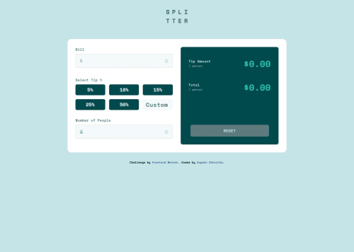 Frontend Mentor | Tip Calculator Using TailwindCSS coding challenge solution