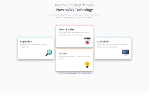 Frontend Mentor | Responsive four-card feature section with Grid and Flexbox coding challenge ...