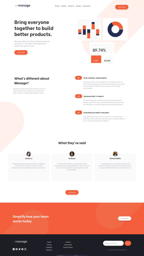 Frontend Mentor | HTML, CSS Flexbox and JavaScript, Responsive Design coding challenge solution