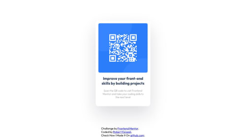 Frontend Mentor | QR code component (HTML, CSS) coding challenge solution