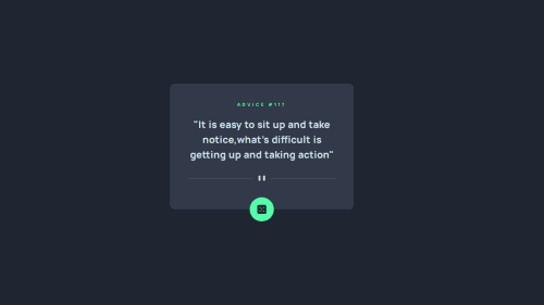 Frontend Mentor | Advice generator app using React and tailwind css coding challenge solution